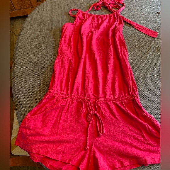 Express | Pants & Jumpsuits | Xpress Bright Pink Romper Extra Small ...